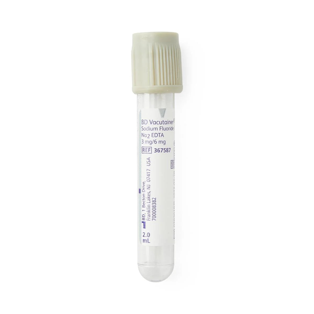 2mL Blood Collection Vacutainer Gray Tubes - American Screening Corp